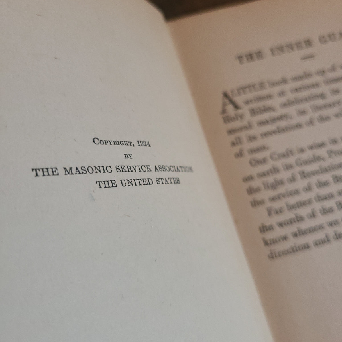 ANTIQUE 1924 Freemasonry Masonic Service Association COMPLETE SET OF 2 ...